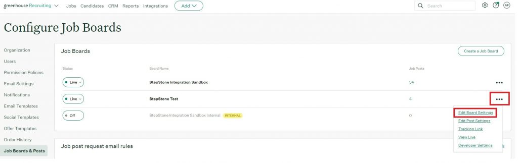 Greenhouse – API StepStone